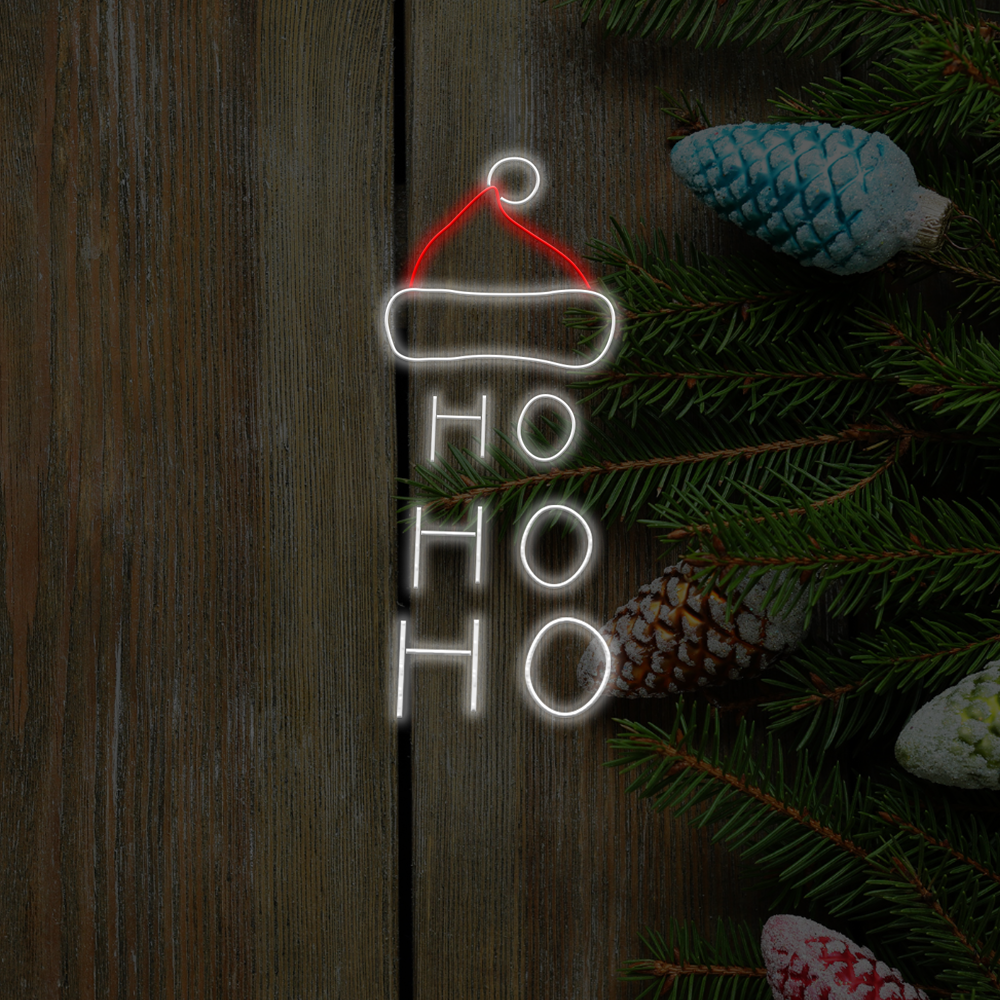 Ho ho ho LED Neon Sign - Made in London Christmas Neon Signs