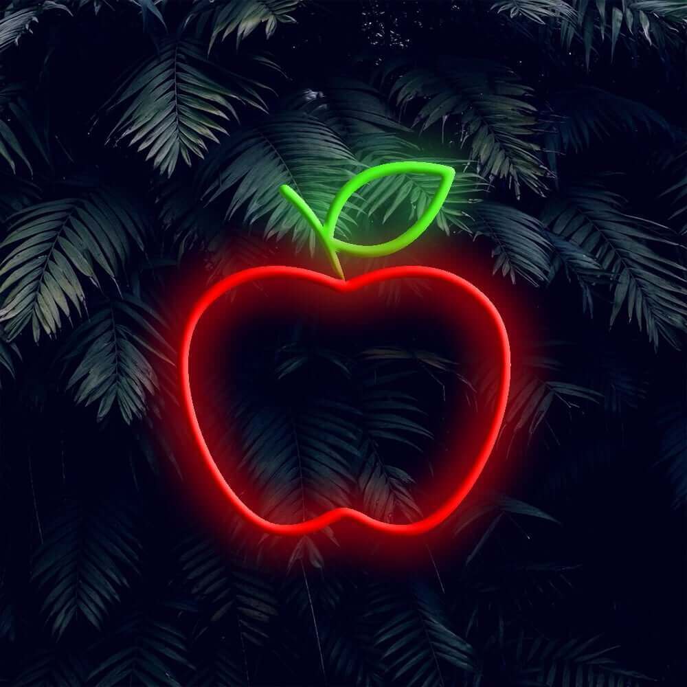 Apple LED Neon Sign - Made in London Food Restaurants Neon Signs