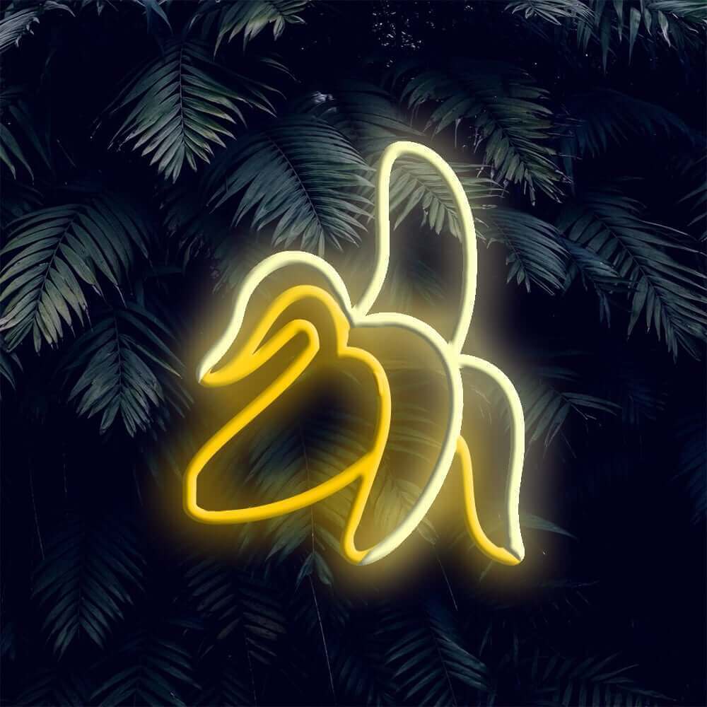 Banana LED Neon Sign - Made in London Food Restaurants Neon Signs