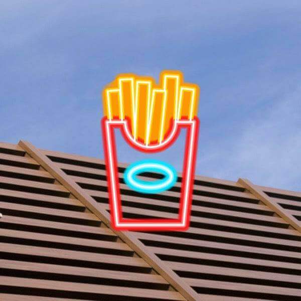 Chips LED Neon Sign - Made in London Food Restaurants Neon Signs